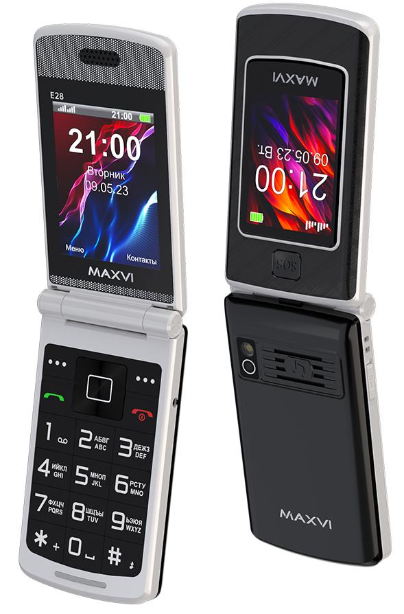 Мобильный телефон Maxvi E28 Black - купить в интернет-магазине Арктика. Характеристики, цена ...